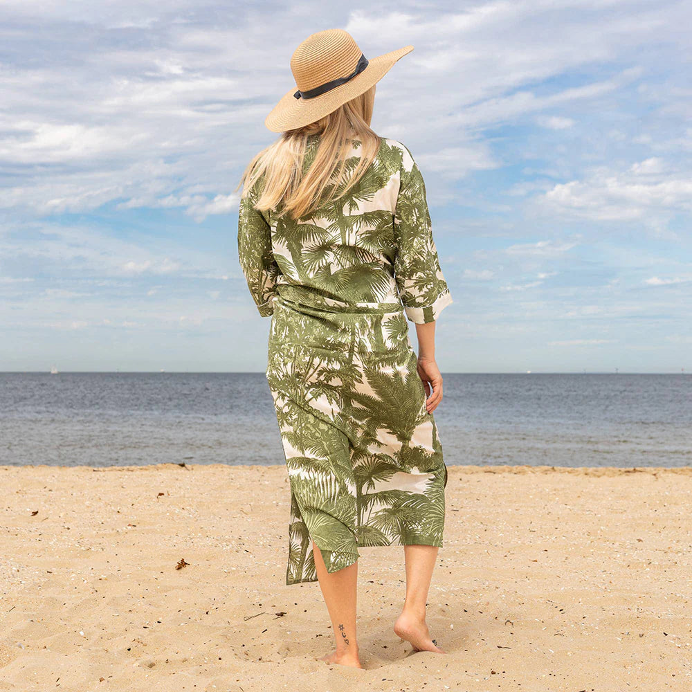 Craftluxe - Green Palms Boho Kimono Robe – Larx